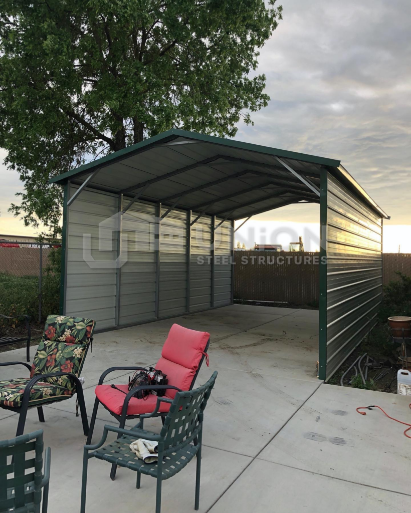 12x25x9 Boxed Eave Roof Style Carport - Metal Buildings